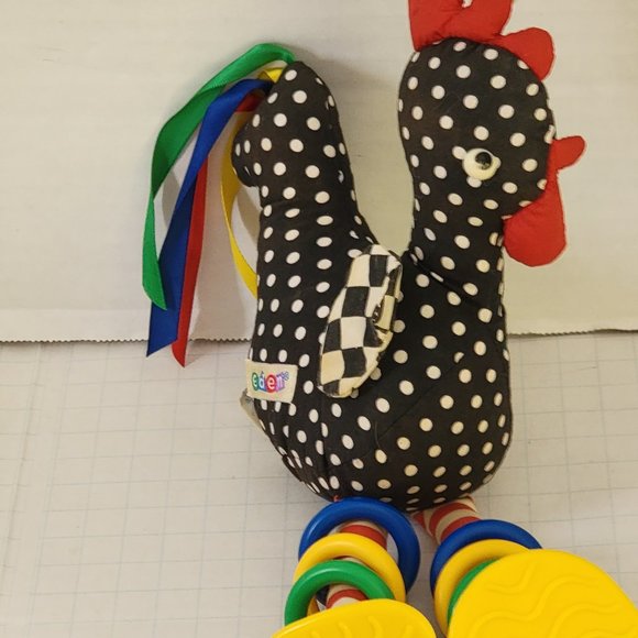Eden | Toys | Vintage Eden Baby Toy Rooster Chicken Teether Plush ...
